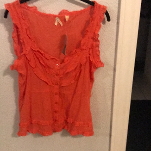 Maeve | Tops | Salmon Sheer Anthropologie Top | Poshmark